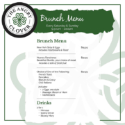 Menu - The Angry Clover | A Twist On The Traditional