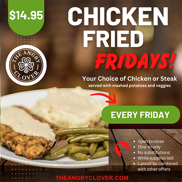 Menu - The Angry Clover | A Twist On The Traditional