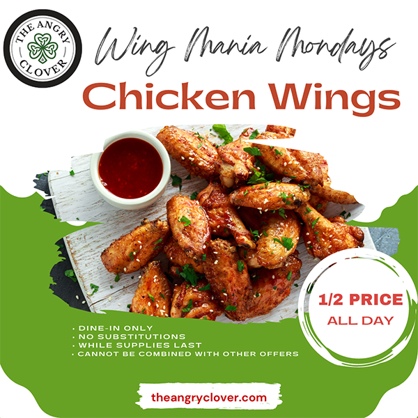 Menu - The Angry Clover | A Twist On The Traditional